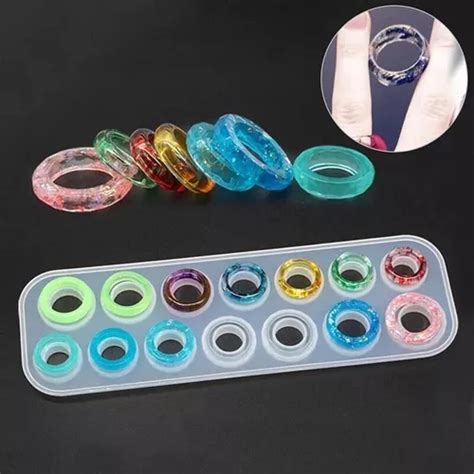 Molde De Silicona Aros Anillos Resina Manualidades Epoxica Cuotas Sin