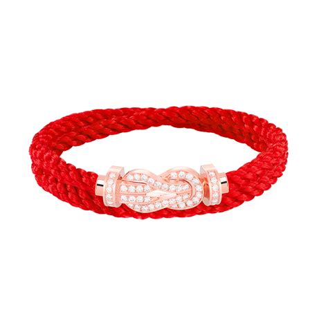 Bracelet Chance Infinie Grand modèle or rose e et diamants Fred Paris