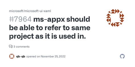 Ms Appx Should Be Able To Refer To Same Project As It Is Used In · Issue 7964 · Microsoft