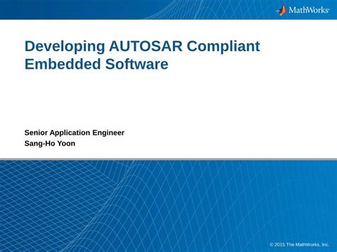 Pdf Developing Autosar Compliant Embedded Software · Autosar