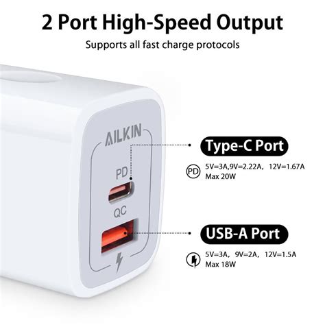 AILKIN USB C Block 2 Cables The Perfect Combo