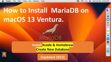 How To Install Mariadb On Macos 13 Ventura How To Create New Database In Mariadb Youtube
