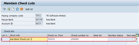 Create Check Lots In SAP Define Number Ranges For Checks