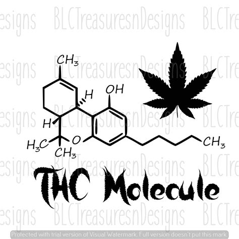 Thc Molecule Svg Etsy