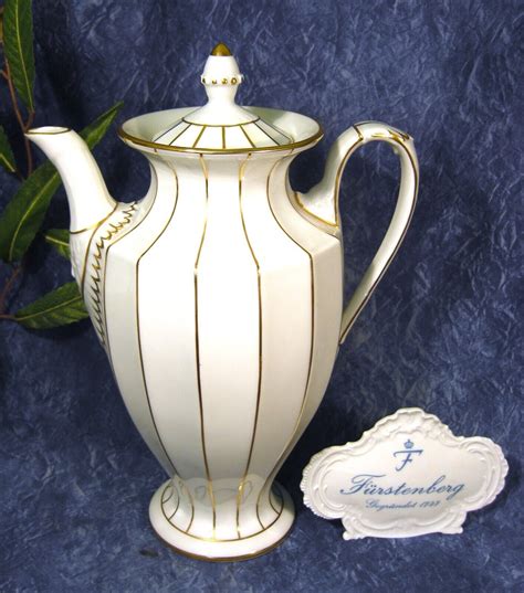 FÜRSTENBERG Grecque AURA 1 Kaffeekanne ähnlich Athena Gold eBay