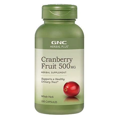 Gnc Herbal Plus Cranberry Fruit 500 Mg 蔓越莓果 100顆膠囊