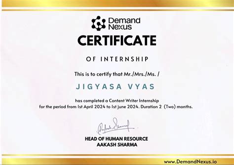 jigyasa v on linkedin i have completed my 2 months internship at