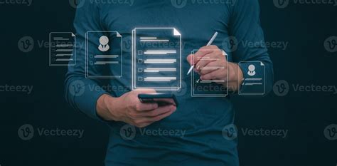 Businessmen Mark Check Blocks To Verify The Correctness And Approve Or