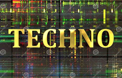 在金子的techno词有电子背景 库存例证 插画 包括有 投反对票 设计 齿轮 连接数 事实 123338710