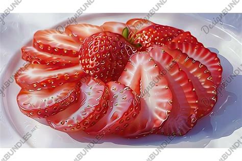 Red Strawberry Sliced