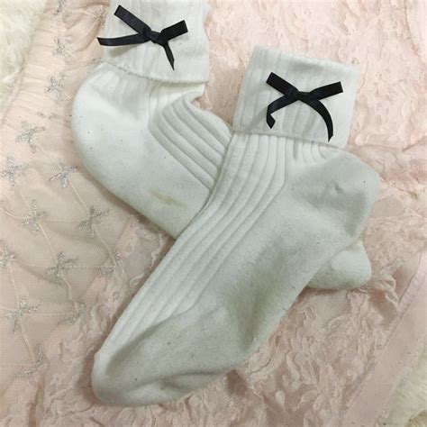 【目立った傷や汚れなし】tutuanna 2つ折りソックス リボン付き 太リブタイプ 折り返しソックス 白ソックス ショートソックス 中古