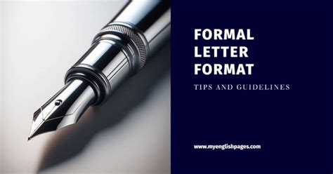 Formal Letter Format A Comprehensive Guide For English Learners