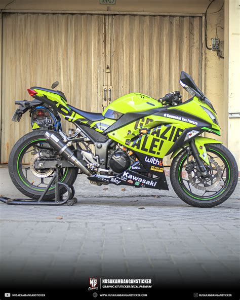 Decal Stiker Ninja 250 FI Grazie Vale Hijau Stabilo Full Body