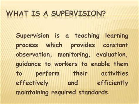 Supervision Guidance PPT