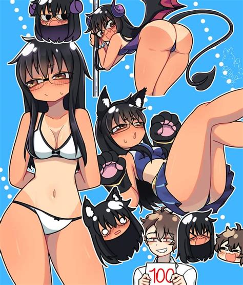 Rule 34 1boy 1girls Alternate Universe Bikini Black Hair Cat Ears Cat