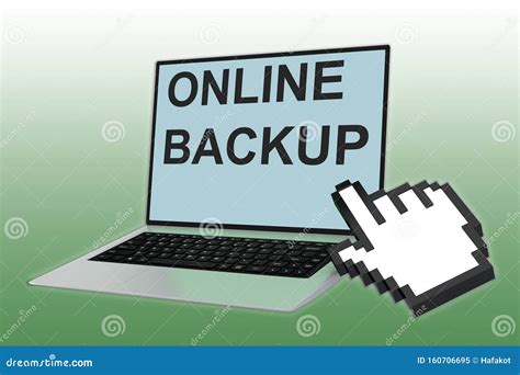 Online Backup Concept Stock Illustration Illustration Of Database 160706695