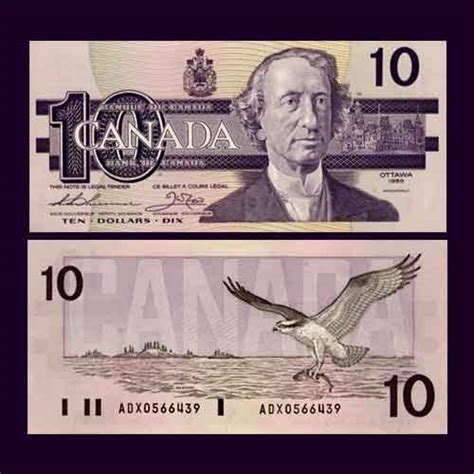 Sir John A Macdonald On 10 Canadian Dollars Banknote Mintage World
