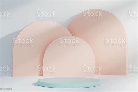 제품 디스플레이 프리젠 테이션을위한 복사 공간이있는 3d 연단 그래픽 렌더 아트 디자인 0명에 대한 스톡 사진 및 기타 이미지 0명 3차원 형태 강단 Istock