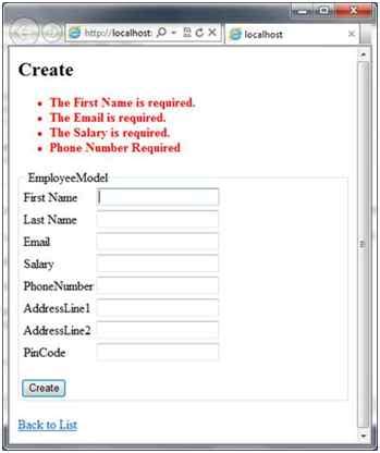 Data Annotation In ASP NET MVC