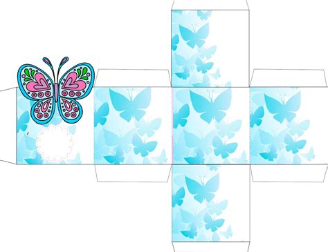 Molde Para Imprimir Caja Para Bombones De Mariposa