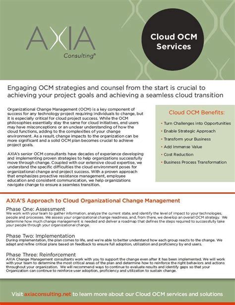 Axia Consulting On Linkedin Axias Approach To Cloud Organizational