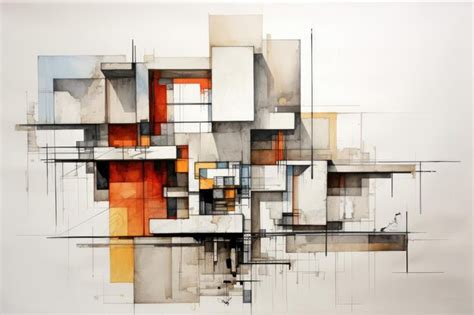 Premium Photo Abstract Interpretation Of A Building Construction 3d