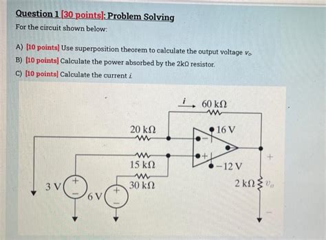 Solved Question 1 30 Points Problem Solving For The