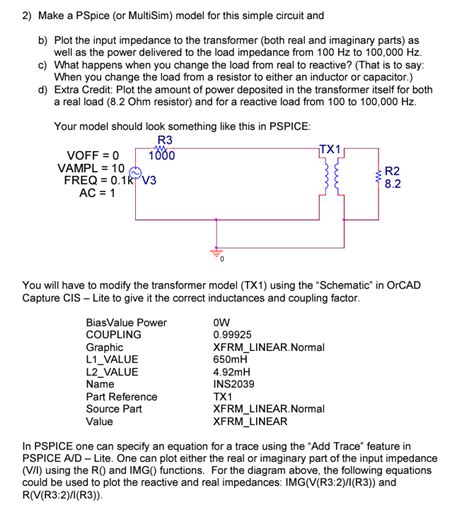 Solved 2 Make A Pspice Or Multisim Model For This Simple