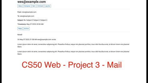Cs50w Mail Youtube