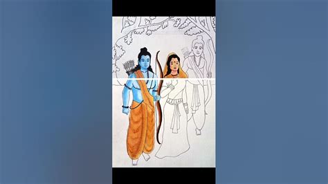 Shorts How To Draw A Beautiful Drawing Of God Rama Sita And