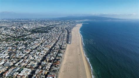 Los Angeles Drone View Manhattan Beach Stock Image Image Of Dronr