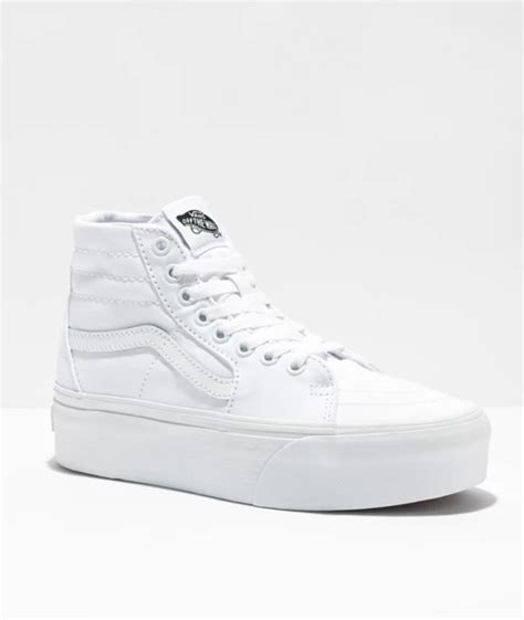 Vans Sk8 Hi Tapered Stackform Floral Embroidery Platform Shoes