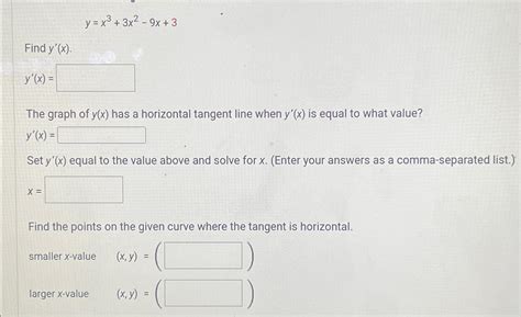 Solved Yx33x2 9x3find Yxyxthe Graph Of Yx ﻿has