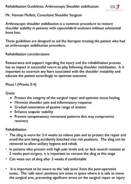 Physiotherapy Protocols Hannan Mullet