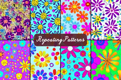 flower art seamless repeating patterns graphic by kdcreativedesign