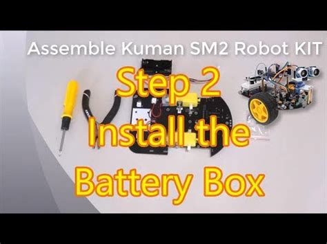 Mitov Software Assemble Kuman Arduino Robot Car KIT SM Step Install The Battery Box On The