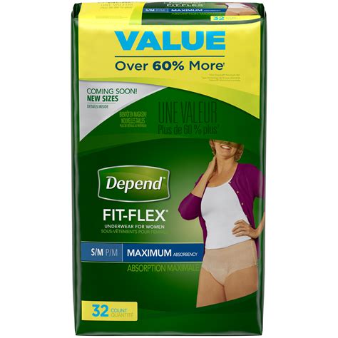 Depend ® for Women Incontinence Underwear, Maximum Absorbency, S/M, 32ct
