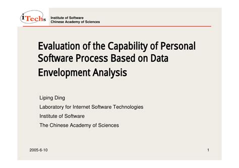 Pdf Evaluation Of The Capability Of Personal Software Process Based