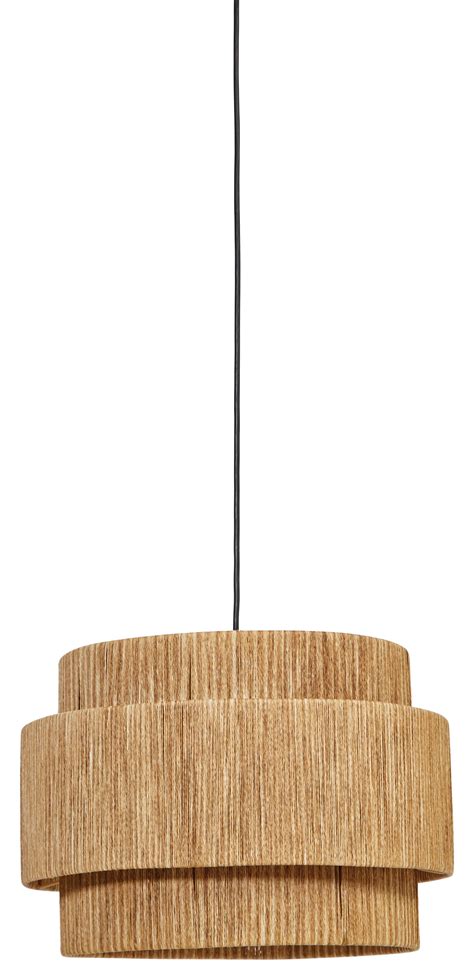 Creative Co Op 3 Tier Woven Paper String Pendant Light With 4 Cord