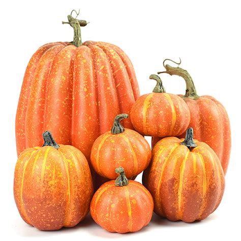Kayotuas 7pcs Artificial Pumpkins Decoration For Halloween Lifelike Simulation Foam