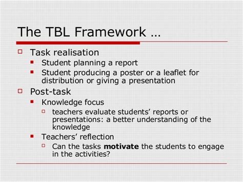 Task Based Learning