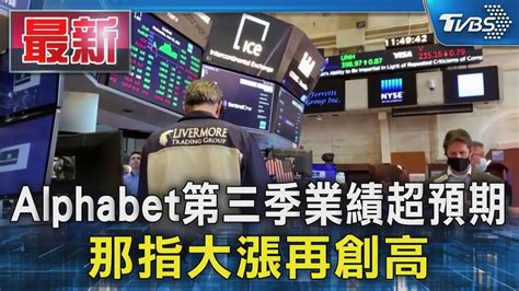 Alphabet第三季業績超預期 那指大漲再創高｜tvbs新聞 Tvbsnews01 Youtube