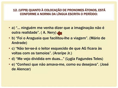 ExercÍcios Sobre ColocaÇÃo Pronominal Com Gabarito
