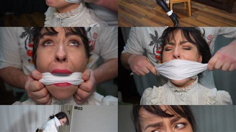Governess Black Swann Chair Tied And Triple Handkerchief Gagged Wmv