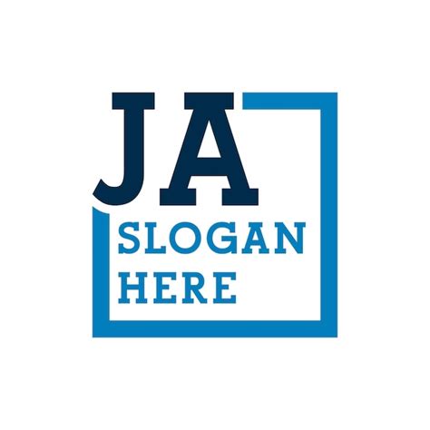 Premium Vector Minimal Initials Logo Letters J And A Ja Initial Ja