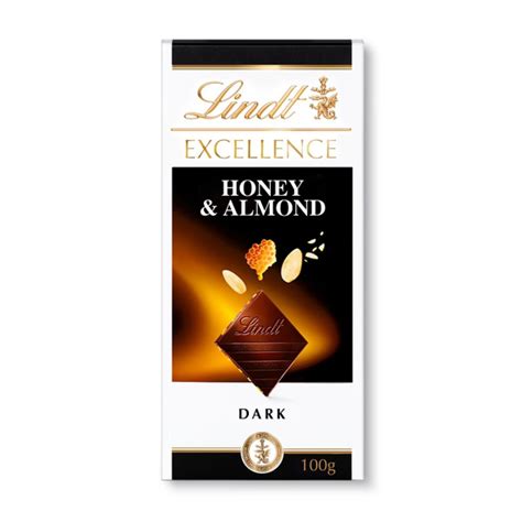 Шоколад темный Lindt Excellence Honey Almond Мед Миндаль 100 г Из
