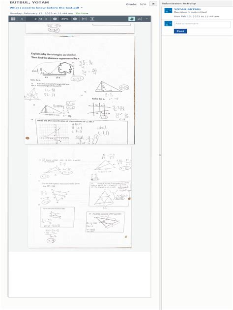 What I Need To Know For The Proportions In Triangle Test Schoology Pdf