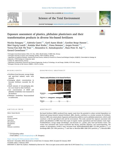 Pdf Exposure Assessment Of Plastics Phthalate Plasticizers And Their