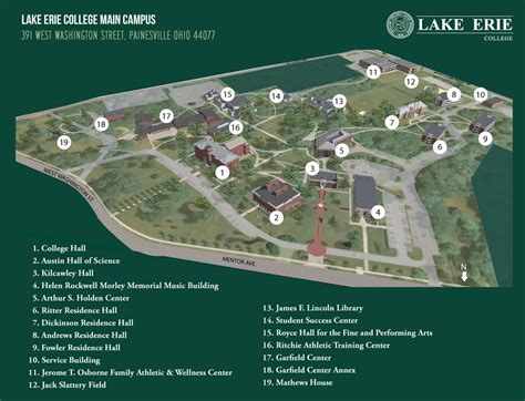 Lake Erie College Campus Map Map Of Usa And Mexico