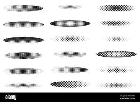 Halftone Effect Design Elements Black Halftone Effects Shapes Set Of
